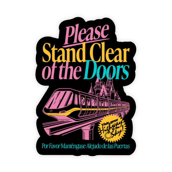 Please Stand Clear Sticker - The Lost Bros